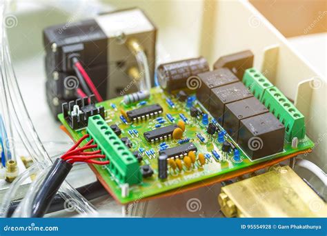 Integrated Semiconductor Microchip Microprocessor On Green Circuit