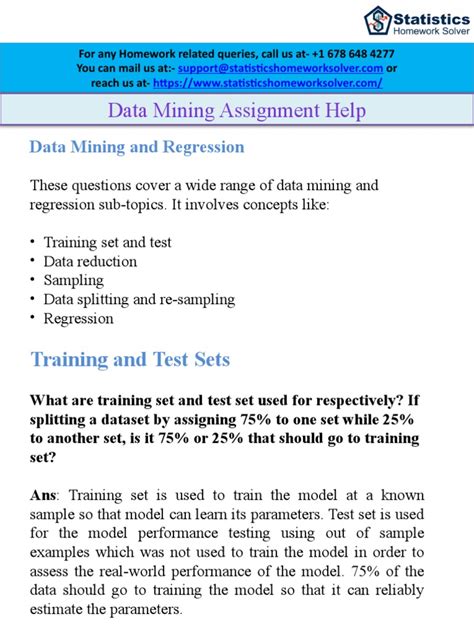Data Mining Assignment Help Pdf Regression Analysis Dependent And