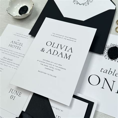 Black And White Wedding Invitations Templates