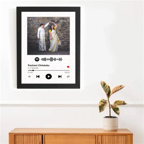 Customized Spotify Photo Frame Gift With Photo Song Play With Scan