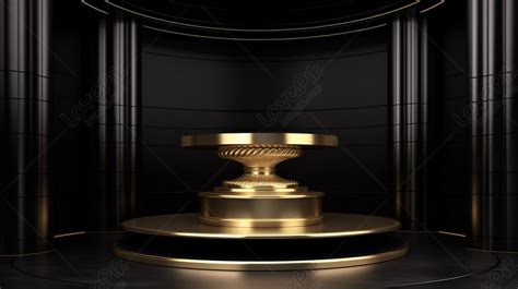 고급스러운 환경을 위한 호화로운 연단 디자인의 3d 시각화 연단 배경 시각적 배경 설계 배경 이미지 Hd 연단 시각적 설계 배경 사진 무료 다운로드 Lovepik