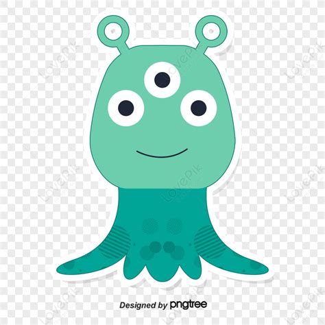만화 외계인 일러스트바다인사미소 Png 일러스트 무료 다운로드 Lovepik