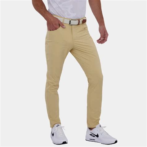 Shop Mens Slim Fit Golf Pants The Avalon Tour Pant Color Sand