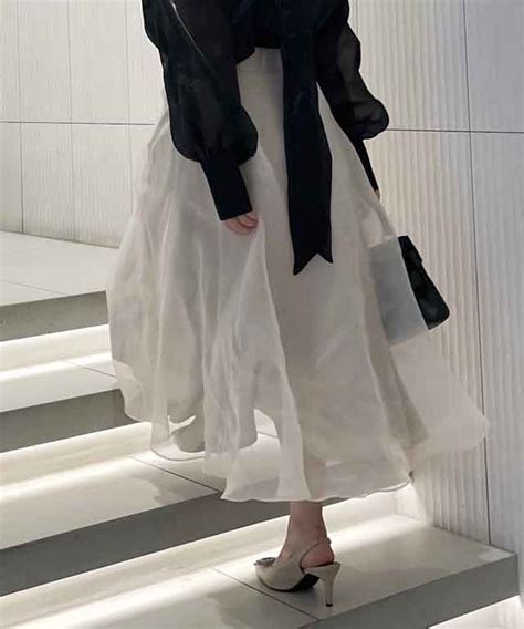 여리여리고퀄 오간자 플레어 공주룩 하객룩 A라인 롱스커트 스커트 에이블리