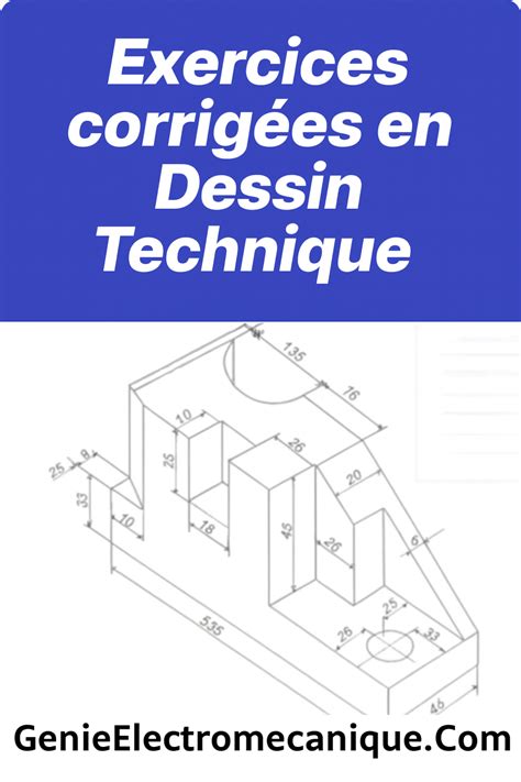Exercices En Dessin Industriel Genie Electromecanique