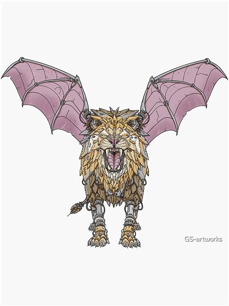 Robot Gargoyle Sticker For Sale By Gs Artworks Redbubble
