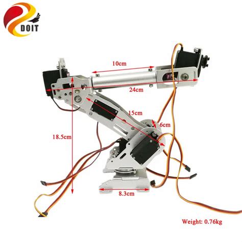 DOF Robot Arm For Arduino Aluminium Clamp Claw Machinery Mechanical Metal Stainless Steel