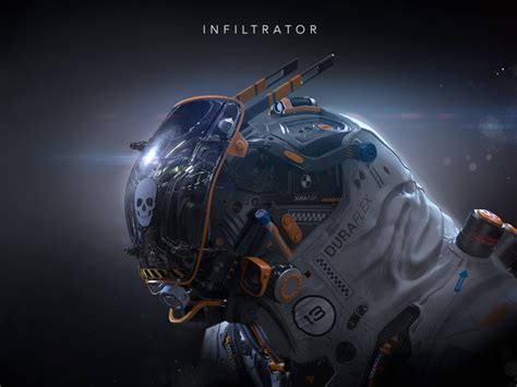 Download Wallpaper Robot Alien Igor Sobolevsky Infiltrator Section Rendering In Resolution