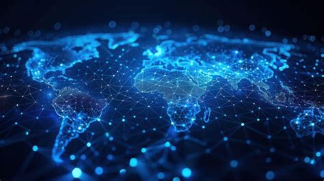 Global Network Connection Visualization Premium Ai Generated Image