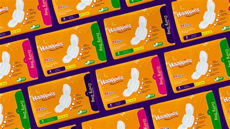 Haappies Sanitary Pads Package Design On Behance