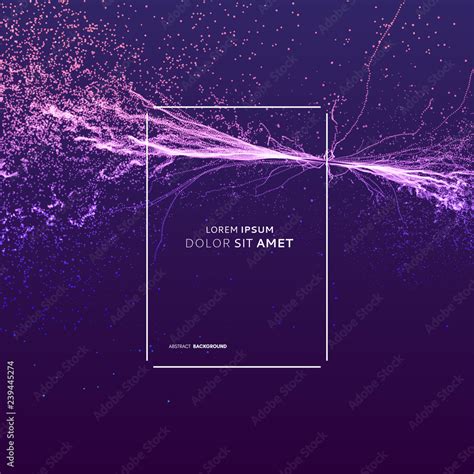 Point Explode Array With Dynamic Emitted Particles 3d Technology