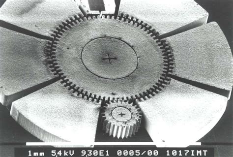 Micro Motor With Electrostatic Actuation Courtesy Of Karlsruhe Nuclear