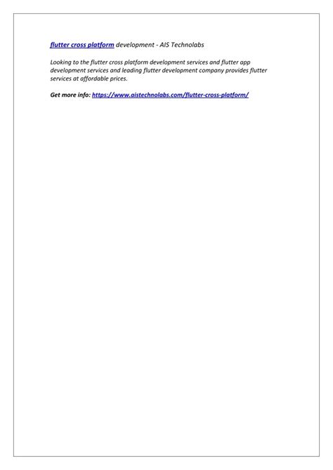 ppt flutter cross platform development ais technolabs powerpoint