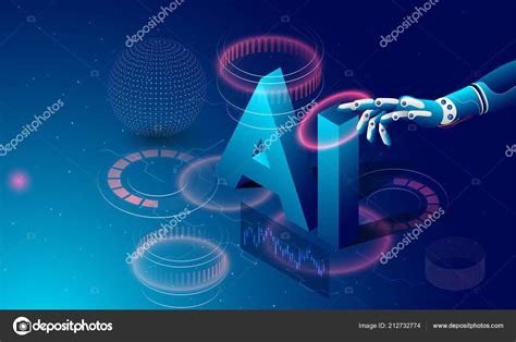 Futuristic Concept Artificial Intelligence Virtual World Robotic Hand
