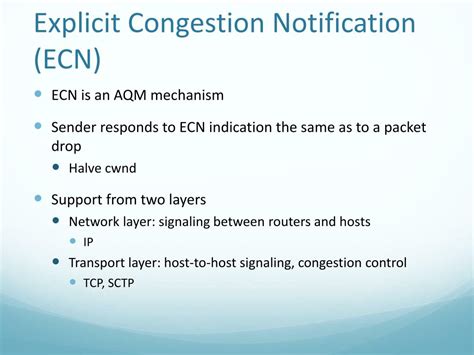 ppt explicit congestion notification ecn powerpoint presentation