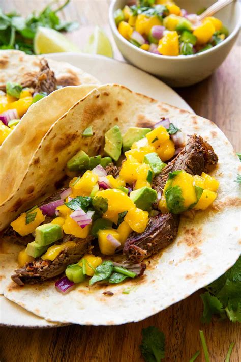 Slow Cooker Chili Lime Beef Tacos W Mango Salsa Jar Of Lemons