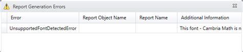 error unsupported font detected certent cdm