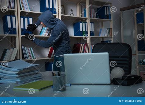The Young Hacker Hacking Into Computer At Night Stock Image Image Of Hood Internet 110153651