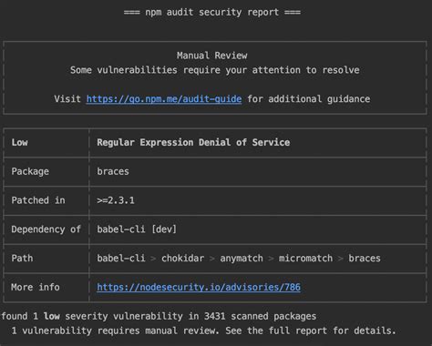When Installing Babel Cli Npm Audit Gives Warning In Braces Package Issue 9578 Babel Babel