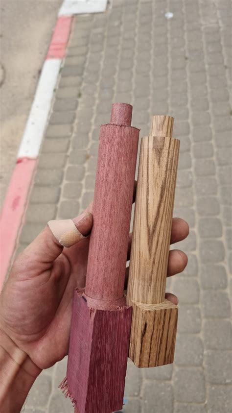 pair of handles i made for unhandled narex chisel blades after i