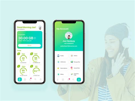 Telco App Ui On Behance