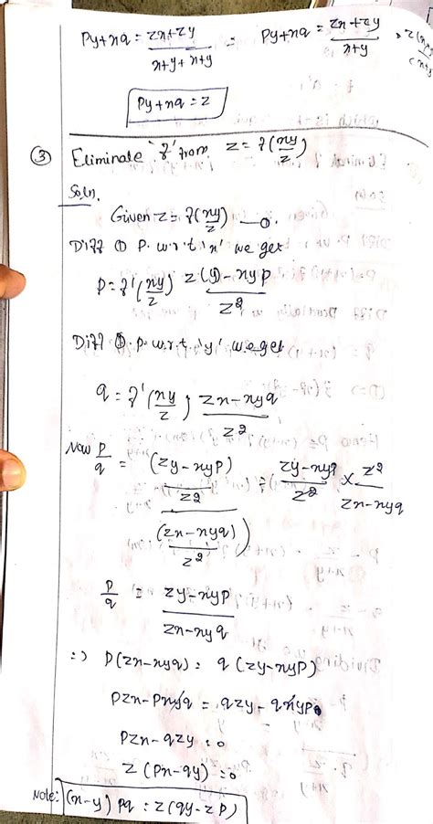 Unit Notes Differential Equation Maths Drops
