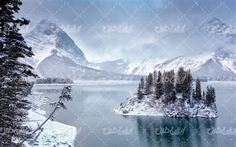 تصویر با کیفیت چشم انداز زیبای برفی به همراه برف و طبیعت برفی ایران طرح