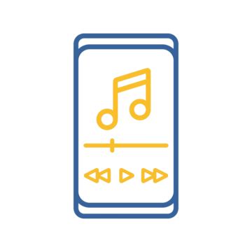 Smartphone With Music Player App Vector Icon Black Ui Communication Vector Black Ui