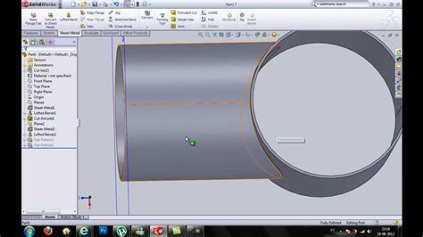 SolidWorks Planificação de cilindros boca de lobo mp YouTube