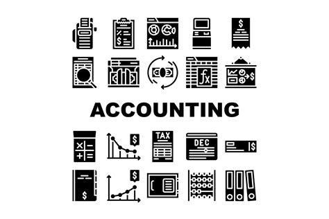 Accounting And Finance Collection Icons Gráfico Por Sevvectors · Creative Fabrica