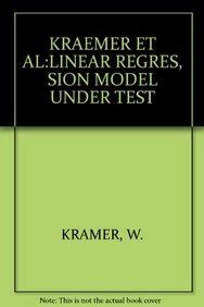 Buy Linear Regression Model Under Test Book Online At Low Prices In India Linear Regression