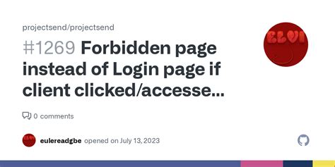forbidden page instead of login page if client clicked accessed a