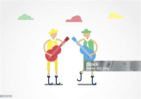 캐릭터 디자인의 회색 배경에 고립 된 화려한 천으로 음악가 그 사람을 해제 합니다 Z세대에 대한 스톡 벡터 아트 및 기타 이미지 Z세대 건강관리와 의술 기타 현악기