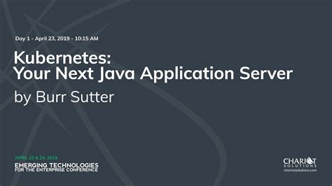 kubernetes your next java application server burr sutter youtube