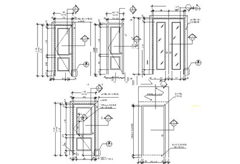 Door Design Drawing Of With Detail Dimension In Autocad Cadbull