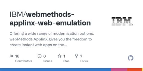 Github Ibmwebmethods Applinx Web Emulation Offering A Wide Range Of
