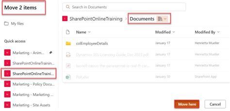 How To Move Folders In Sharepoint Online And Onedrive