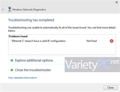 กลุ่ม นัวตกรรมฯ เน็ตหาipv4 ไม่เจอ Ethernet Doesnt Have A Valid Ip Configuration Not Fixed