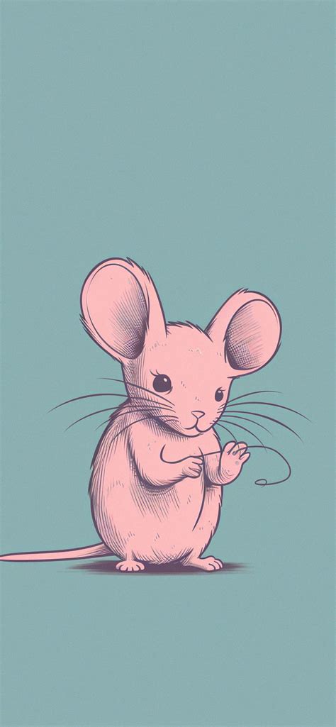 Pink Mouse Blue Wallpapers Pink Mouse Wallpaper For Iphone 4k