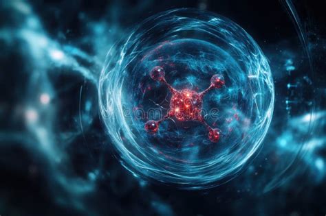 Exploration Of Molecular Structures In A Vibrant Glowing Environment
