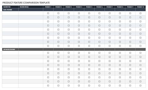 Comparison Chart Excel Template Comparison Chart In Excel Te