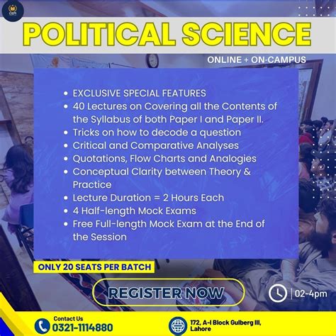 Css And Pms Political Science Batch For Css 2025 Cepi Pakistan