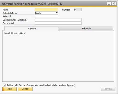 Universal Function Schedules