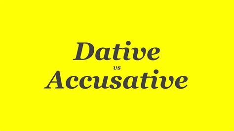 12 Free German Lesson Dative Vs Accusative Syntaxe Youtube