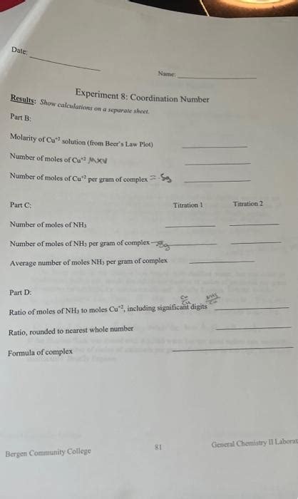 need help woth part b on data sheet molarity of cu 2