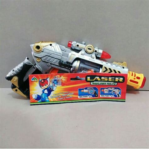 Mainan Pistol Laser Menyala Dan Berbunyi Pistol Mainan Pakai Batrai Lazada Indonesia