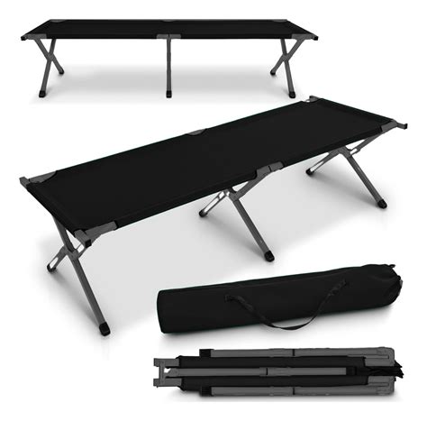 Catre Plegable Koa Outdoor Ds 205a Reforzado Tela Oxford Con Bolso De Transporte Color Negro