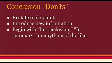 Conclusion Paragraph Research Paper Youtube