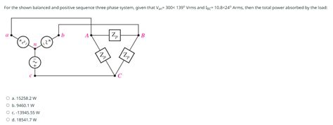 solved for the shown balanced and positive sequence three