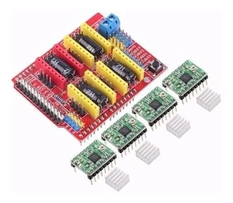 Modulo Cnc Shield V3 Arduino 4 X A4988 4 X Dissipador